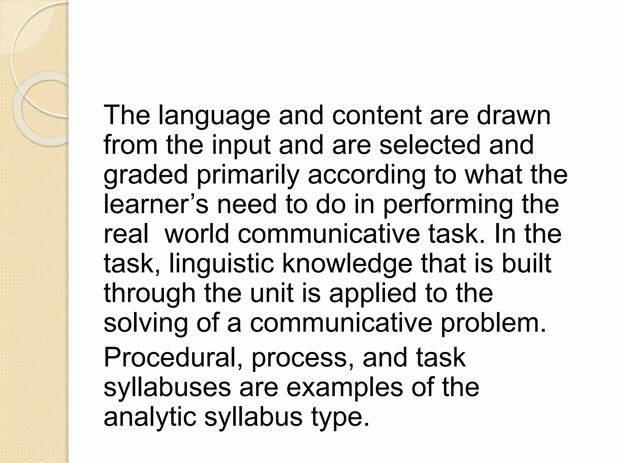 Types of syllabus design | PPTX