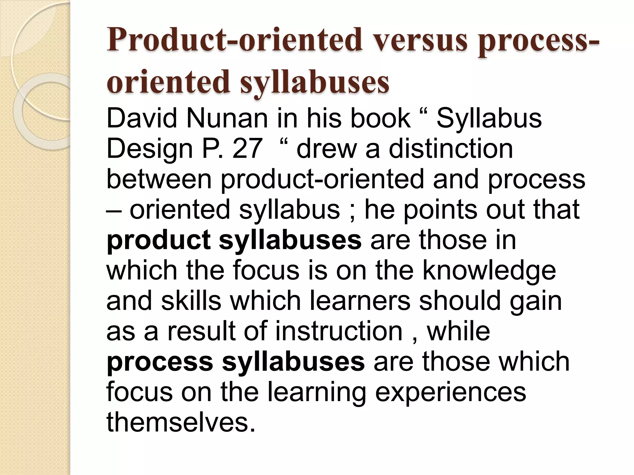 Types of syllabus design | PPTX