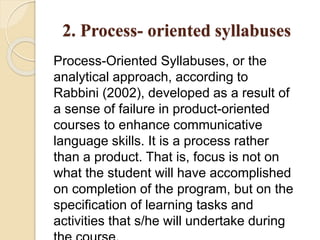 Types of syllabus design | PPTX