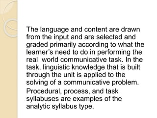 Types of syllabus design | PPTX