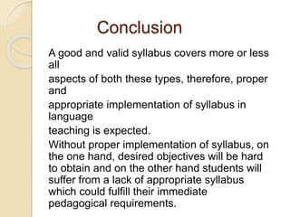 Types of syllabus design | PPTX