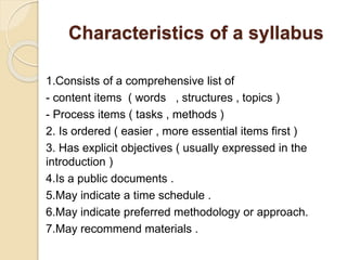 Types of syllabus design | PPTX