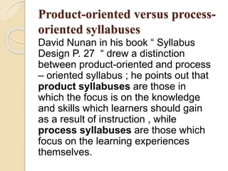 Types of syllabus design | PPTX