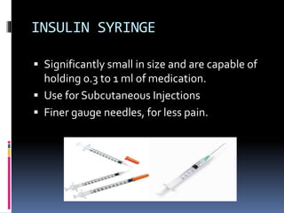 Types of Syringes and Needles | PPTX