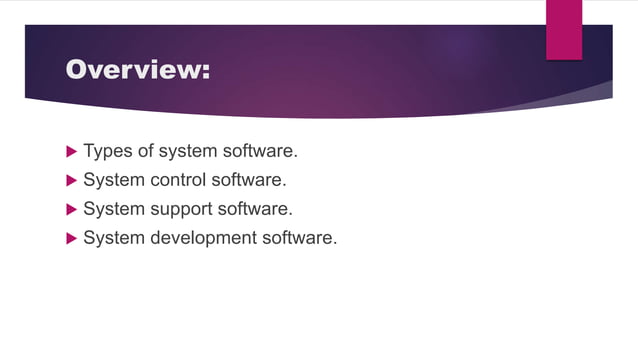 Types of system software | PPT