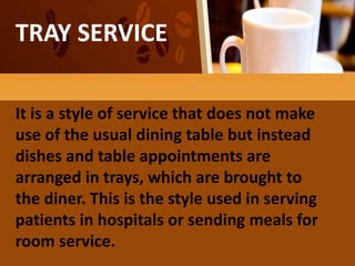 Types of table service | PPTX