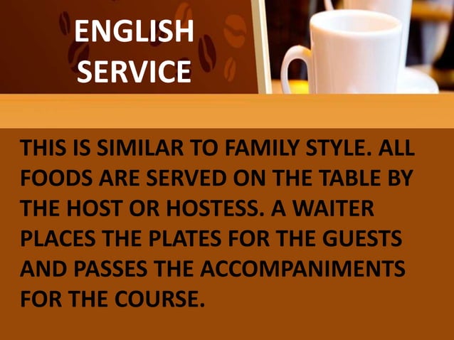 Types of table service | PPTX