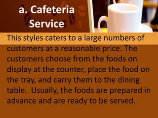 Types of table service | PPTX