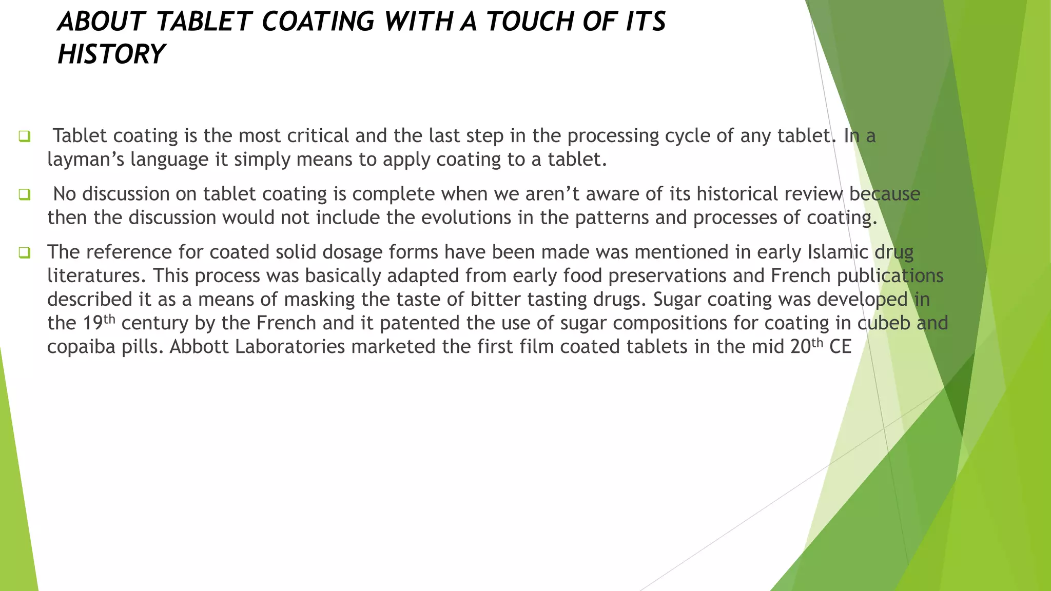 Types of tablet coating | PPTX
