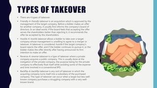 Types of takeover | PPTX