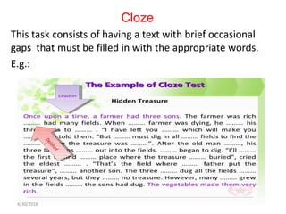 Types of tasks in an english language test | PPTX