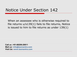 Types of tax notice | PPT