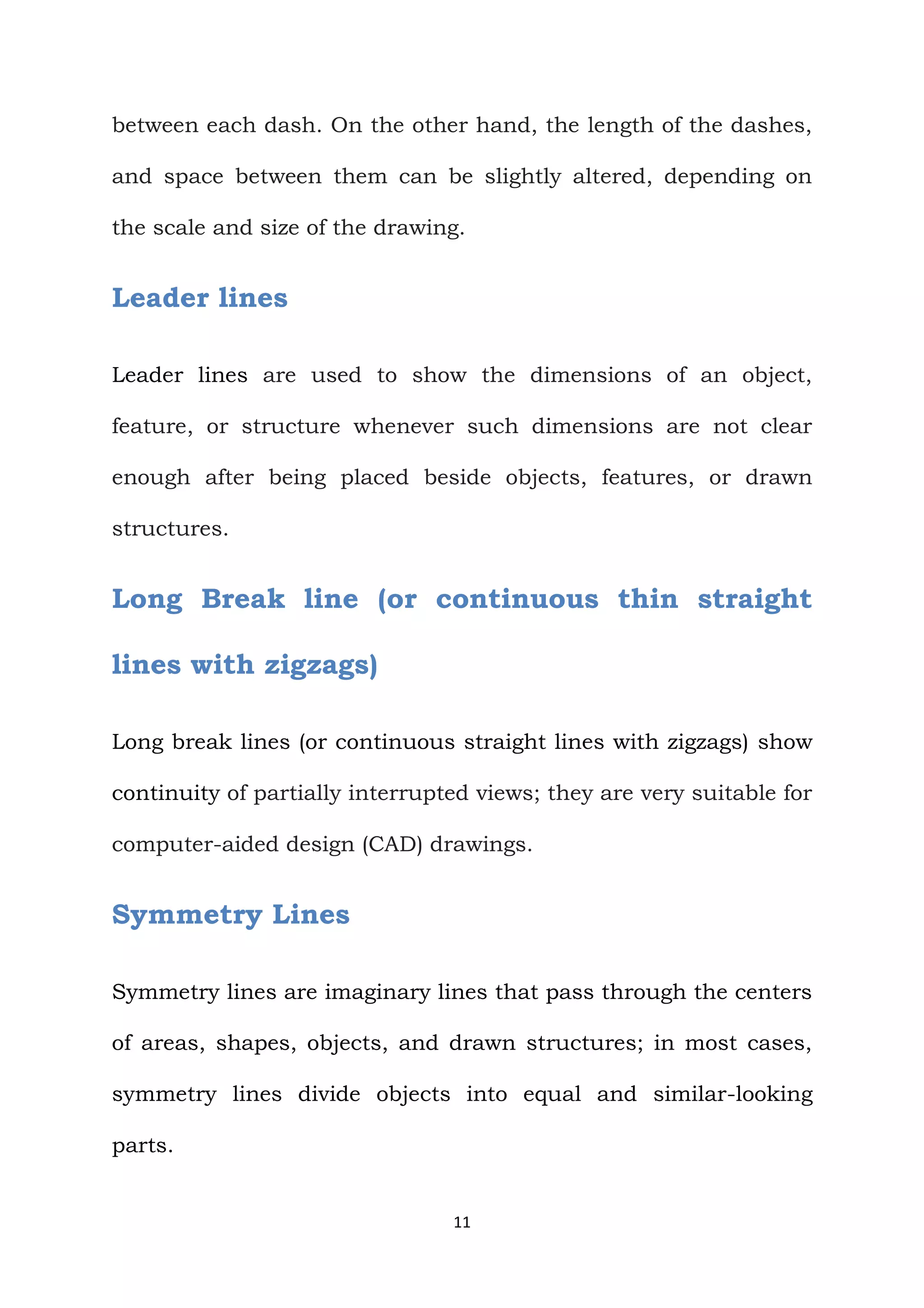 Types of Technical & Engineering Drawing Lines and Their Uses | PDF