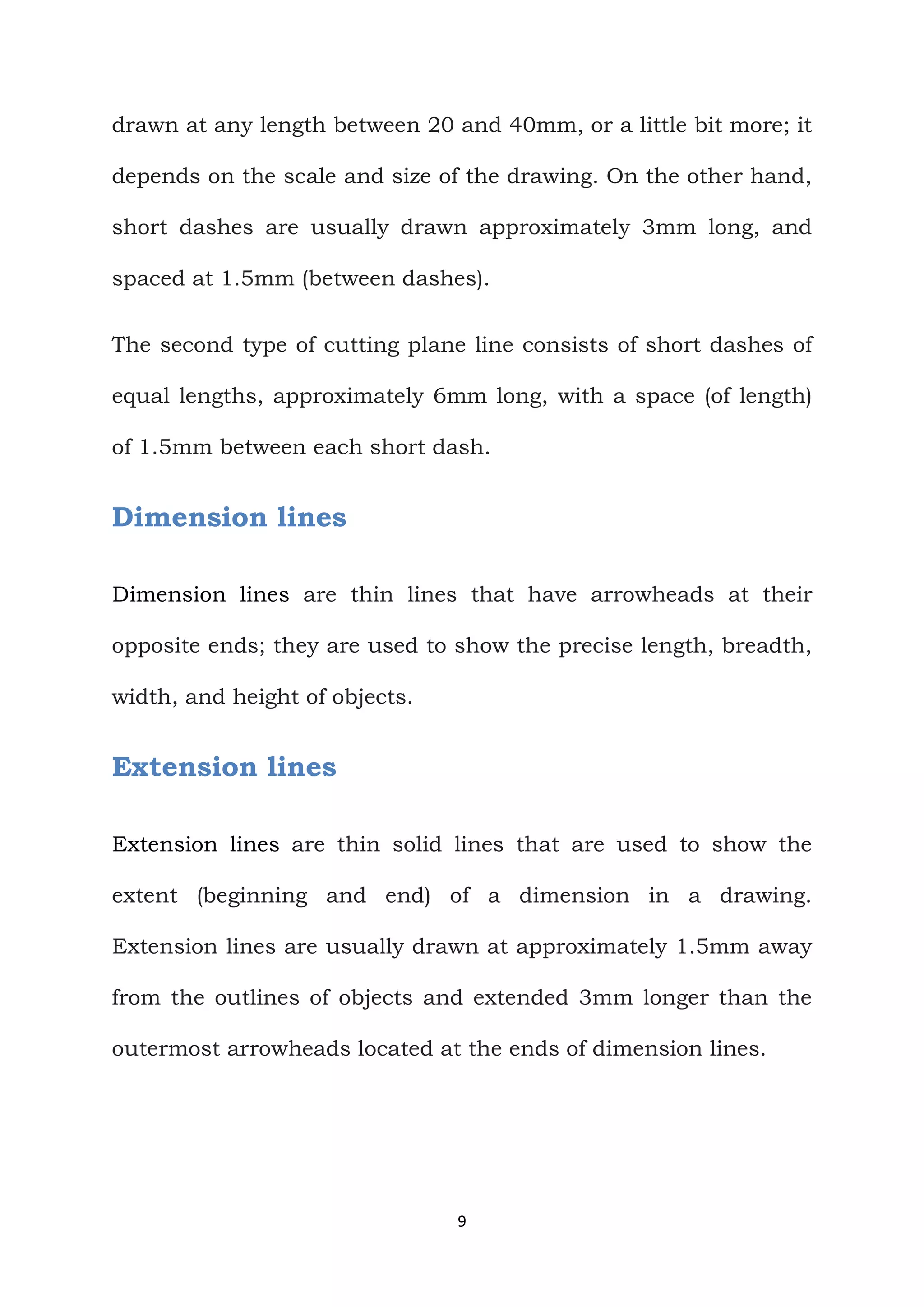 Types of Technical & Engineering Drawing Lines and Their Uses | PDF