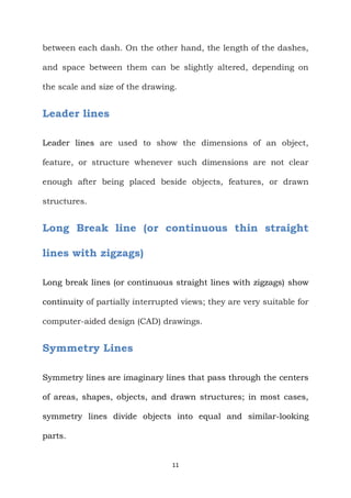 Types of Technical & Engineering Drawing Lines and Their Uses | PDF