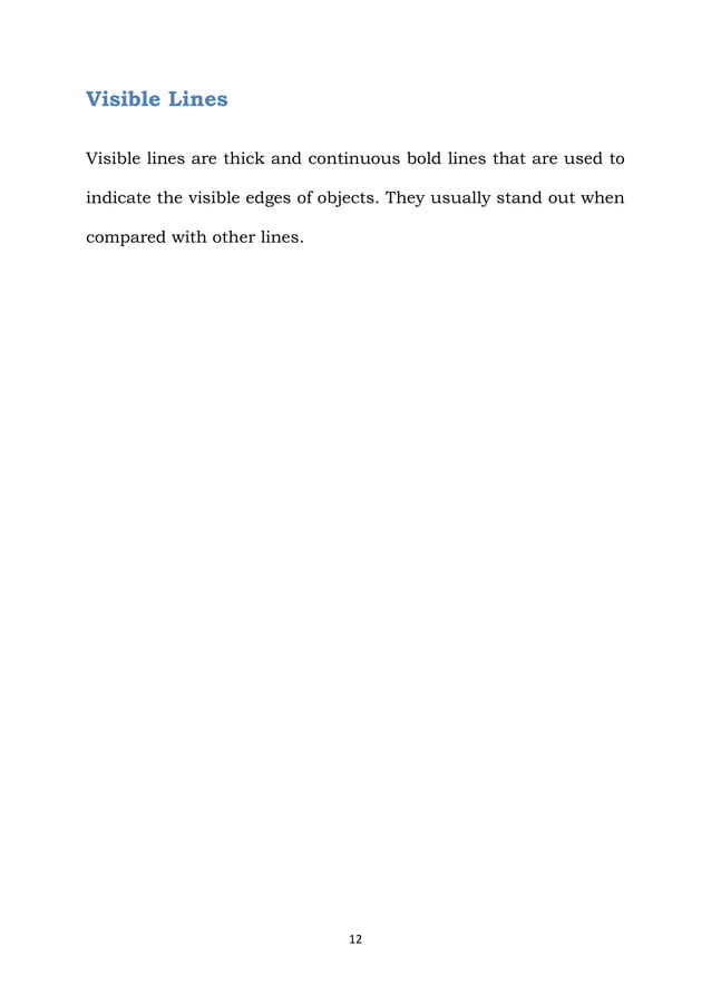 Types of Technical & Engineering Drawing Lines and Their Uses | PDF