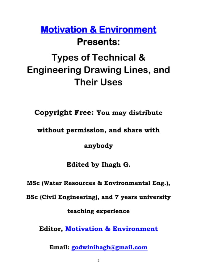 Types of Technical & Engineering Drawing Lines and Their Uses | PDF