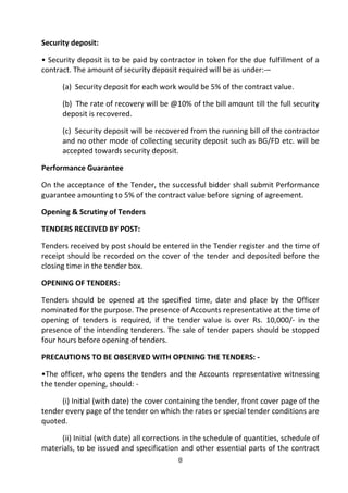 Types of tenders & stages for successful tendering | PDF