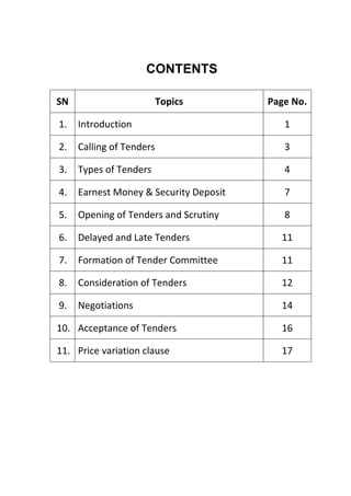 Types of tenders & stages for successful tendering | PDF
