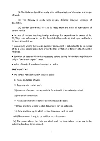 Types of tenders & stages for successful tendering | PDF