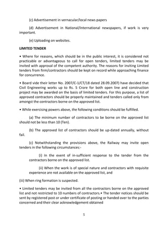 Types of tenders & stages for successful tendering | PDF