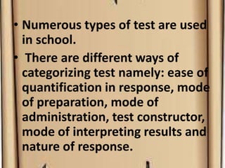 Types of Test | PPTX