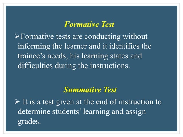 Types of Test | PPTX | Standardized Testing | Educational Assessment