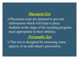 Types of Test | PPTX