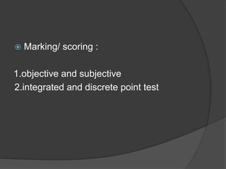 Types of test ( categories 2) | PPT