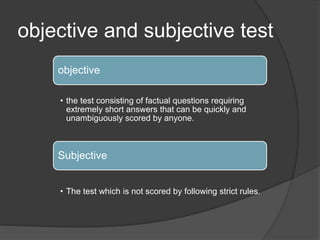 Types of test ( categories 2) | PPT