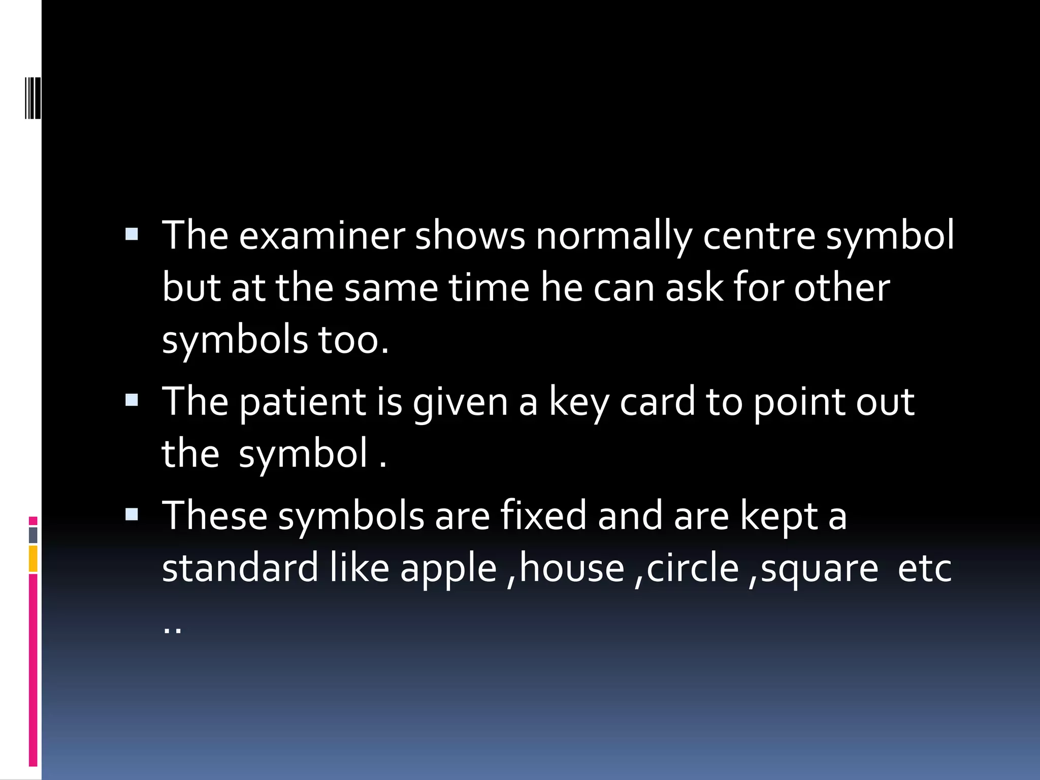 Test types used in optometry | PPTX