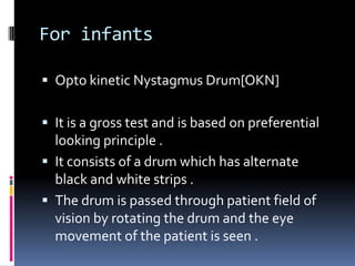 Test types used in optometry | PPTX