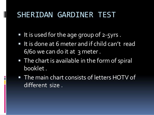 Test types used in optometry