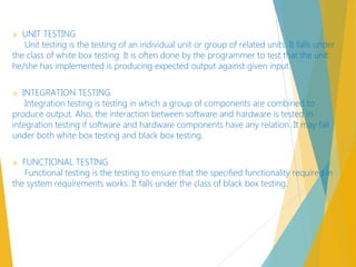 Types of testing | PPT