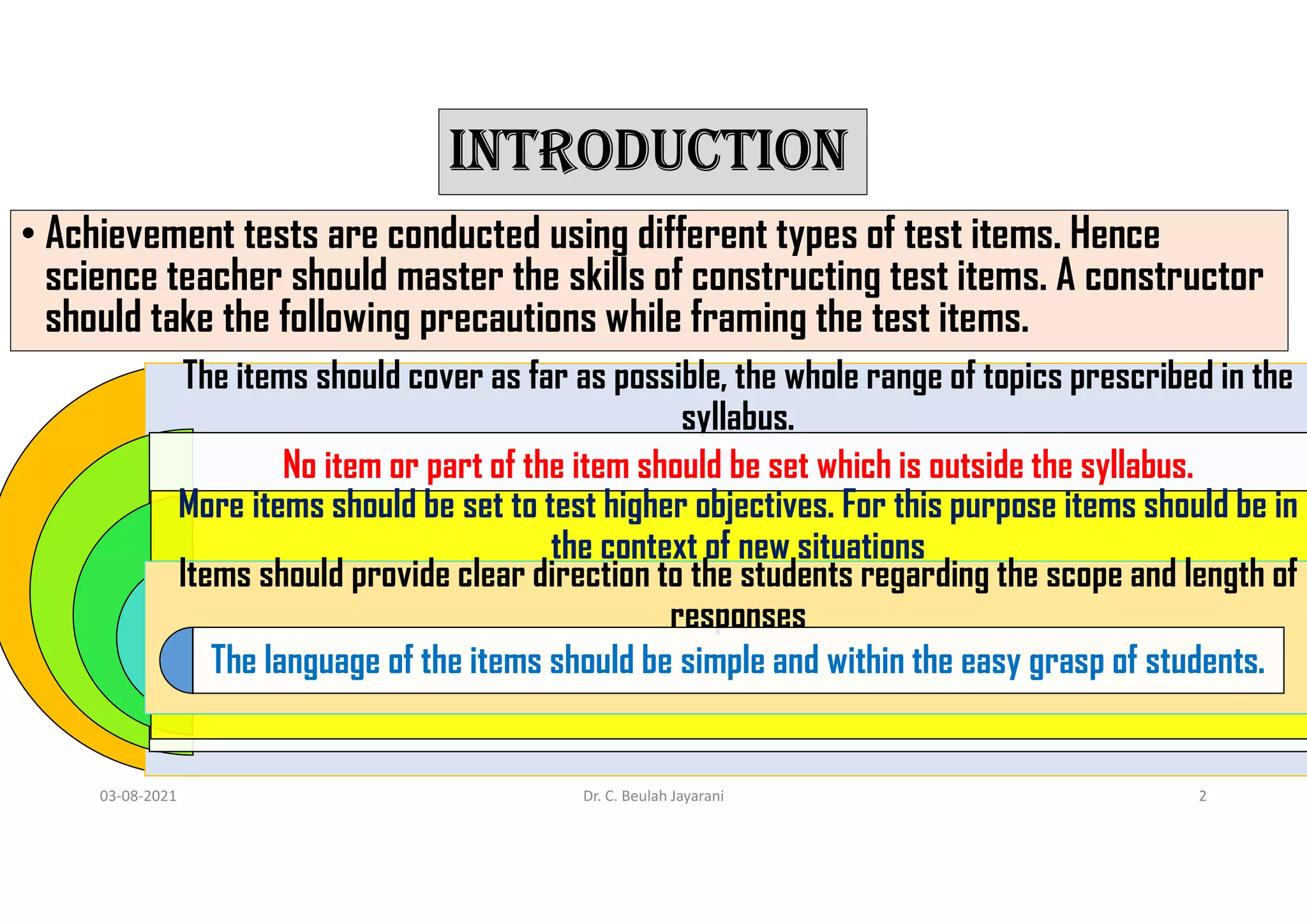 Types of test items | PDF