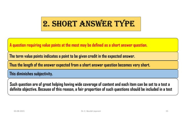 Types of test items | PDF | Standardized Testing | Educational Assessment