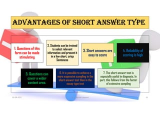Types of test items | PDF