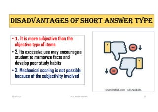 Types of test items | PDF