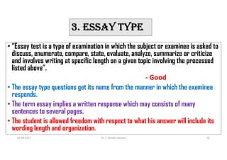 Types of test items | PDF