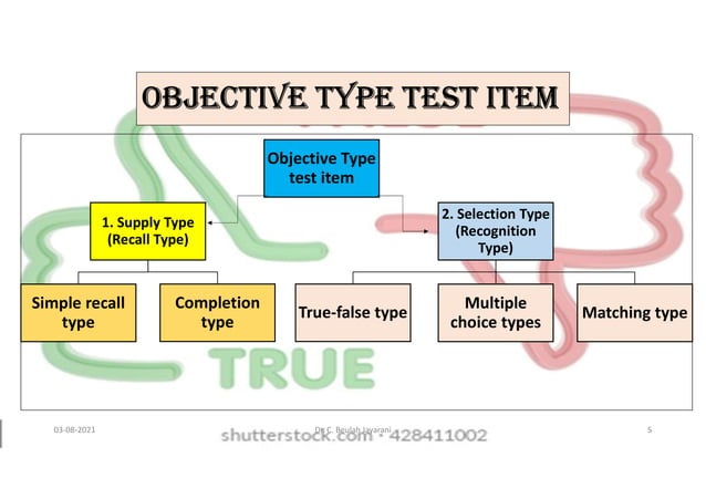 Types of test items | PDF | Standardized Testing | Educational Assessment