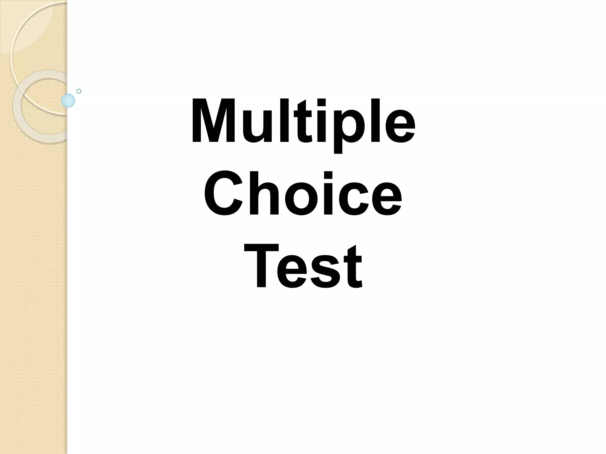 Types of test questions | PPTX