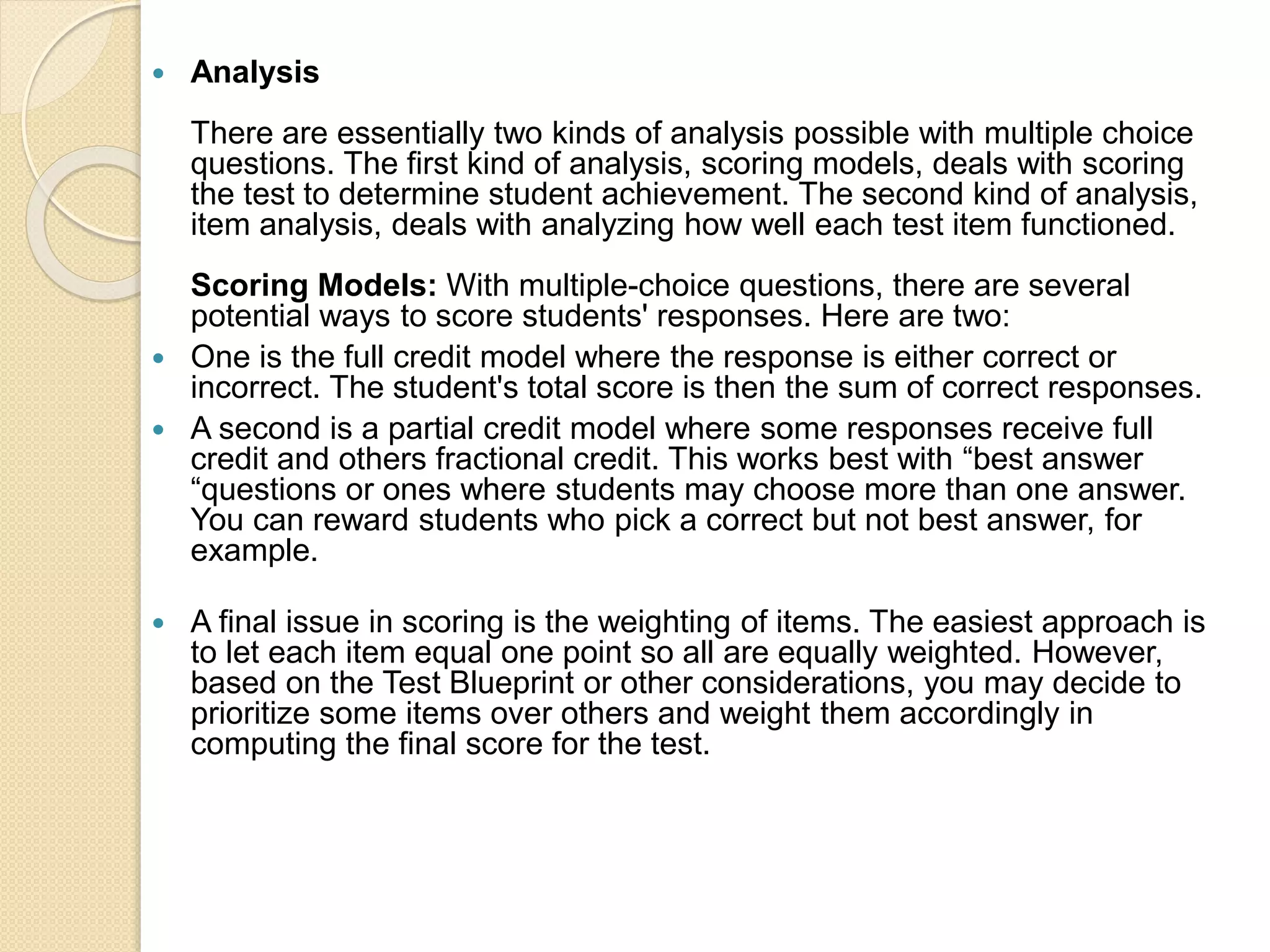 Types of test questions | PPTX