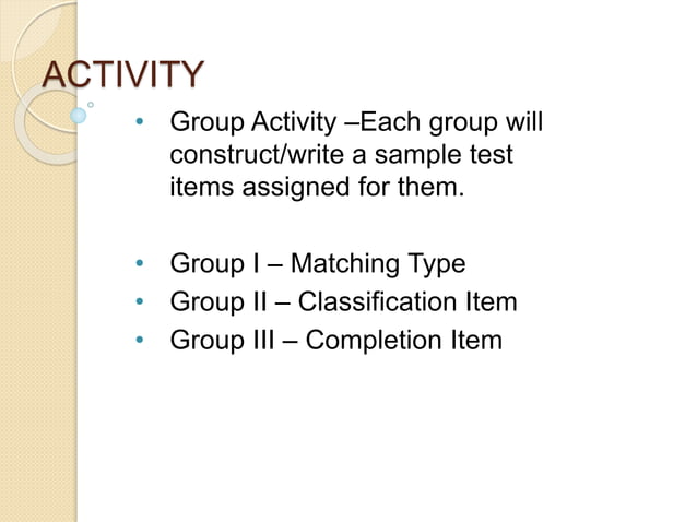 Types of test questions | PPTX | Standardized Testing | Educational ...