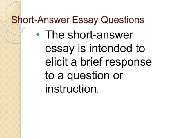 Types of test questions | PPTX | Standardized Testing | Educational ...