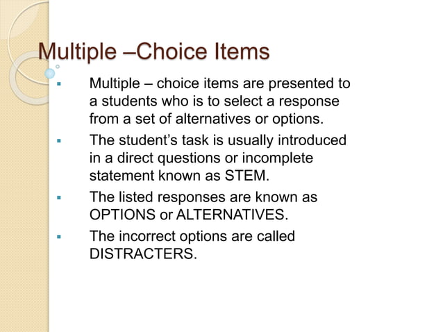 Types of test questions | PPTX | Standardized Testing | Educational ...