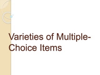 Types of test questions | PPTX