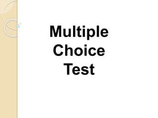 Types of test questions | PPTX