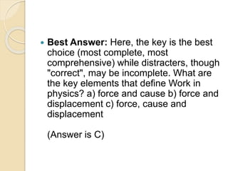 Types of test questions | PPTX