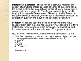 Types of test questions | PPTX