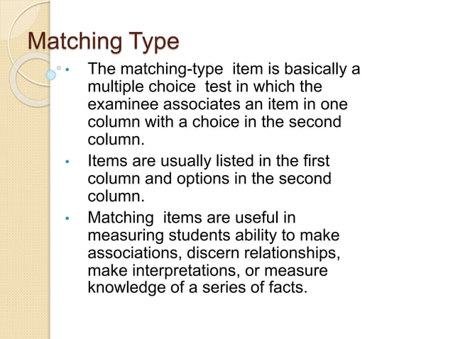 Types of test questions | PPTX | Standardized Testing | Educational ...